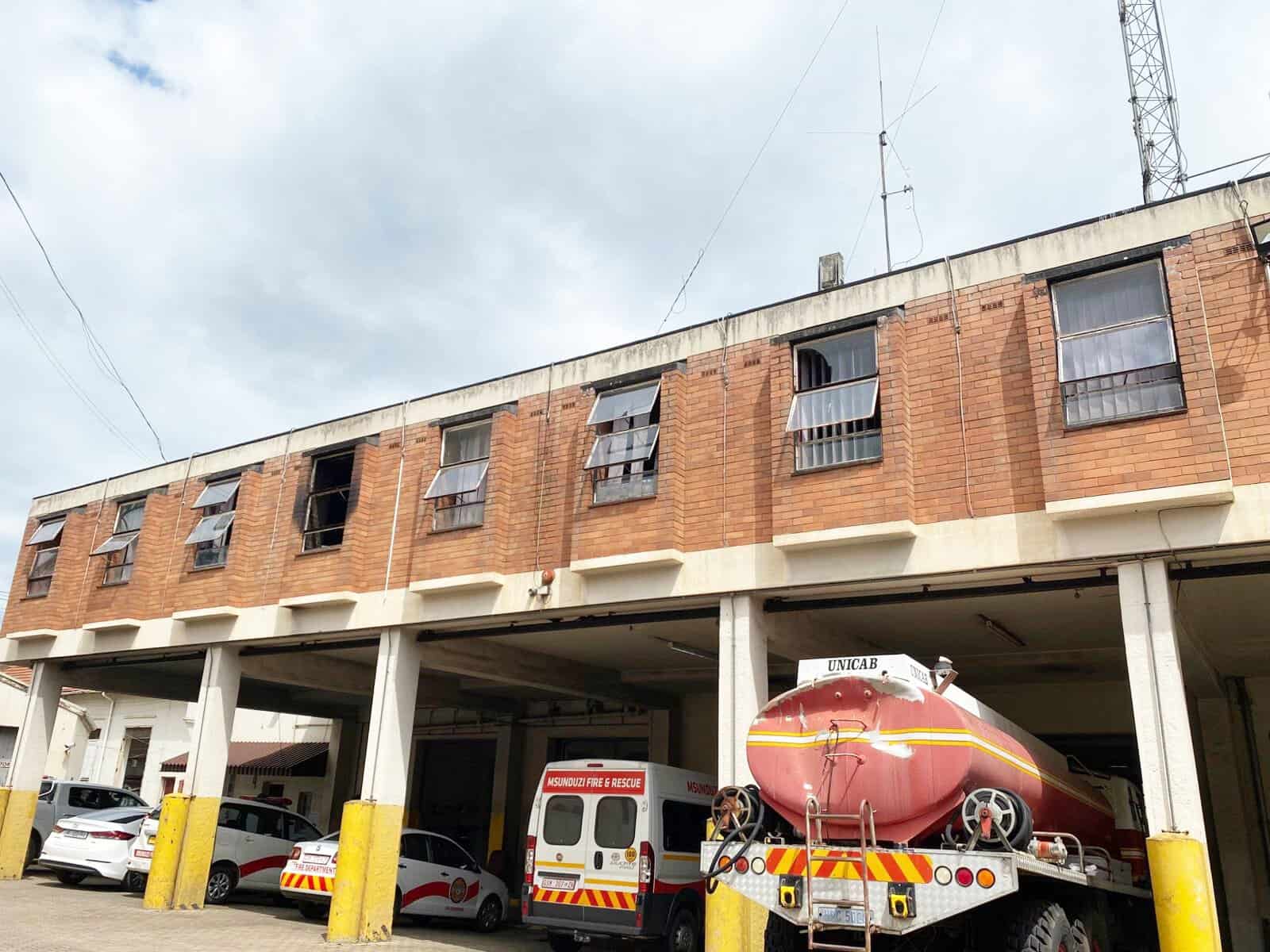 Firefighters battle blaze in their own station, with no fire engine ...