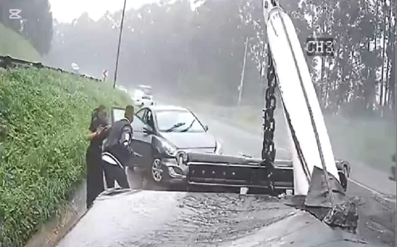 WATCH | Two people almost hit by out-of-control car | The Witness