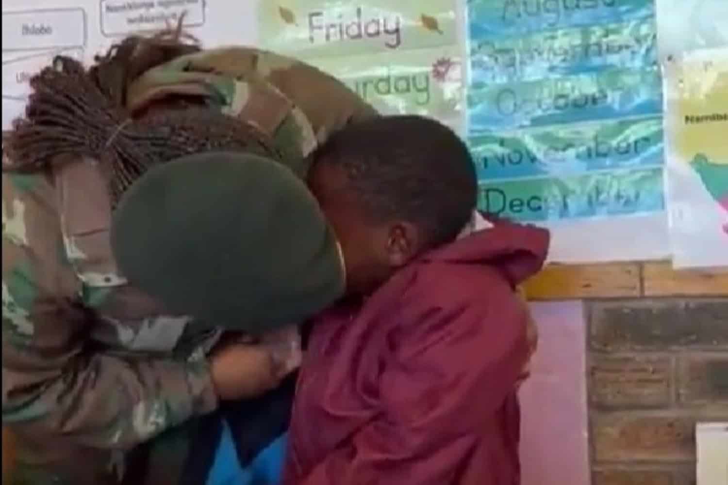 WATCH | Pupil embraces soldier mom returning from DRC | The Witness