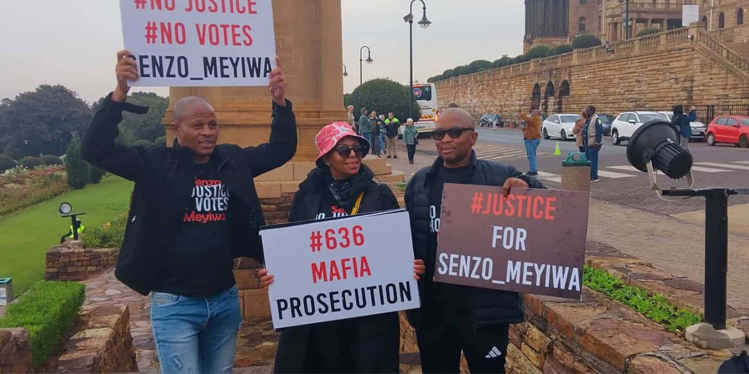 Senzo Meyiwa family marches to Union Buildings over trial delays | The ...